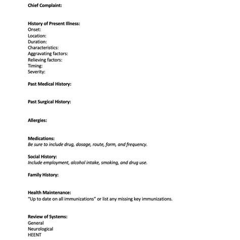 Soap Note Template Cheat Sheet Etsy