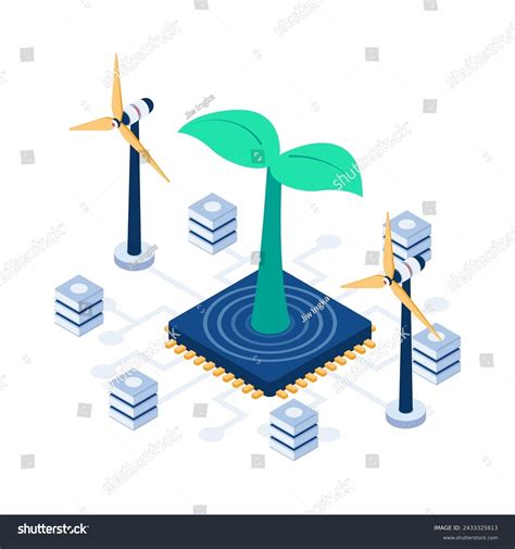 Flat 3d Isometric Plant Growth On Stock Vector Royalty Free