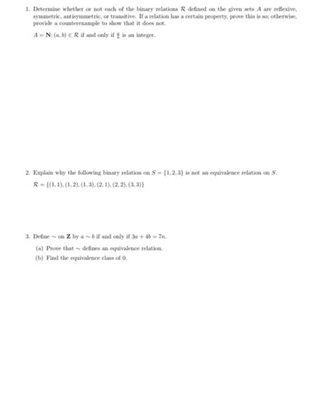 Solved 1 Determine Whether Or Not Each Of The Binary