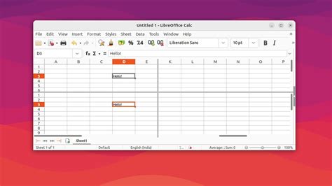 Split A Worksheet View In LibreOffice Calc Libreofficehelp