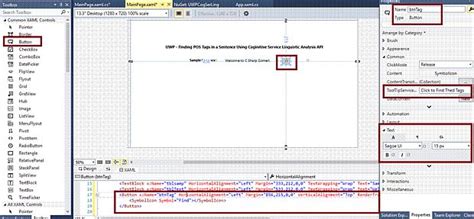 Finding POS Tags In A Sentence Using Cognitive Service Linguistic Analysis API