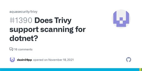Does Trivy Support Scanning For Dotnet · Issue 1390 · Aquasecurity