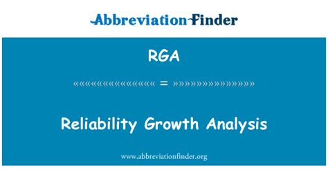 rga 代表 可靠性增长分析 reliability growth analysis