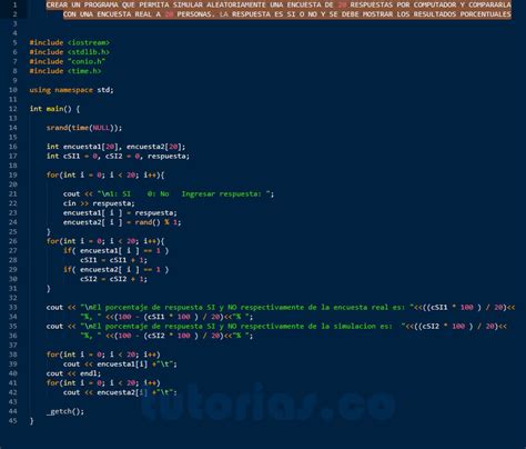 Arrays Visual C Comparacion De Encuestas Tutorias Co