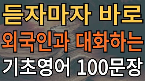 일상영어 이것만 알아도 영어로 대화해요 I 기초영어회화 100문장 I 틀어만 놓으세요 I 평생 활용 가능한 영어 표현들 I
