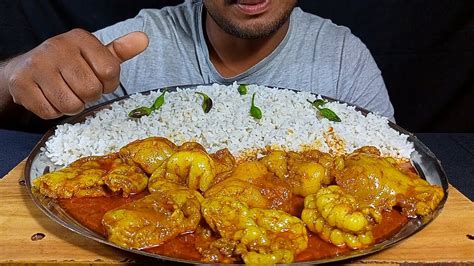 Asmr Eating Only Oily Mutton Fat Curry With Rice Indian Oily Food