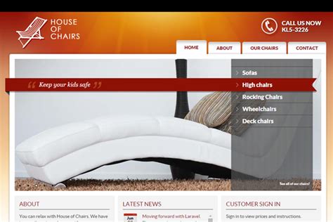 Github Rainlab Relax Theme An Example Website That Sells Chairs With Editable Content