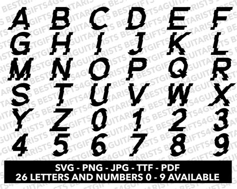 Glitch Font Svg Glitch Font For Cricut Glitch Font Svg Png  Ttf