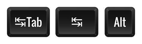Premium Vector Tab Alt Arrows Key Combination Keyboard Control