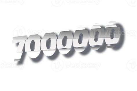 7000000 Subscribers Celebration Greeting Number With Cutting Design