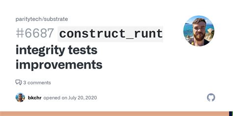 Construct Runtime Integrity Tests Improvements Issue Paritytech Substrate GitHub