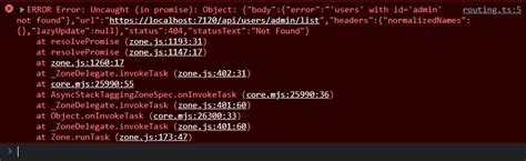 Users With Idadmin Not Found Angular Stack Overflow
