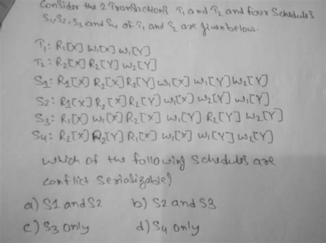 Databases Conflict Serializable