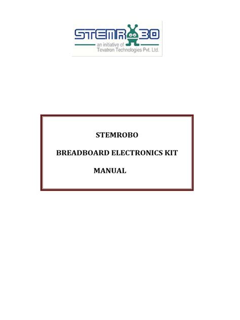 Stemrobo Breadboard Electronics Kit Manu Pdf Logic Gate Capacitor