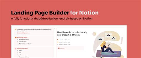 landing page builder for notion notion templates hub