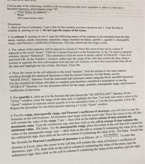 Solved Choose One Of The Following Variables With