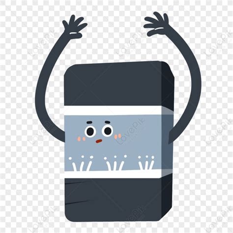 크리 에이 티브 디자인 귀여운 일러스트 학 용품 만화 검은 지우개탄성 고무쓰다 Png 일러스트 무료 다운로드 Lovepik