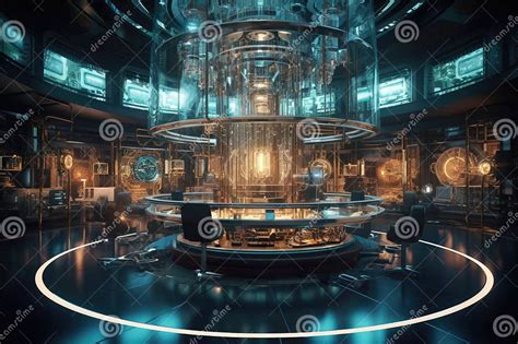 Sophisticated Quantum Computing Laboratory With Intricate Machinery And Futuristic User