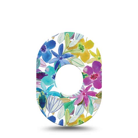 Expressionmed Watercolour Floral Adhesive Patch Dexcom G7 Dexcom One Uk