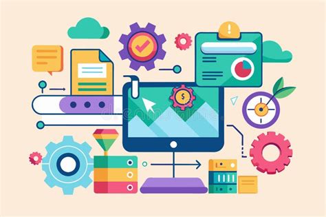A Digital Workspace Highlights Customizable Functions With Gears