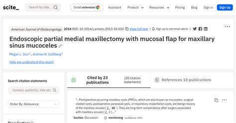 Endoscopic Partial Medial Maxillectomy With Mucosal Flap For Maxillary