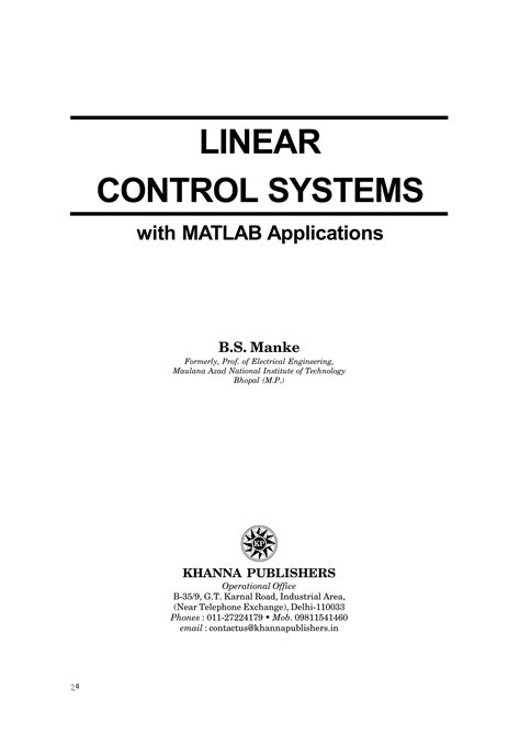 Linear Control Systems A T Z Librarypdf Educational Assessment