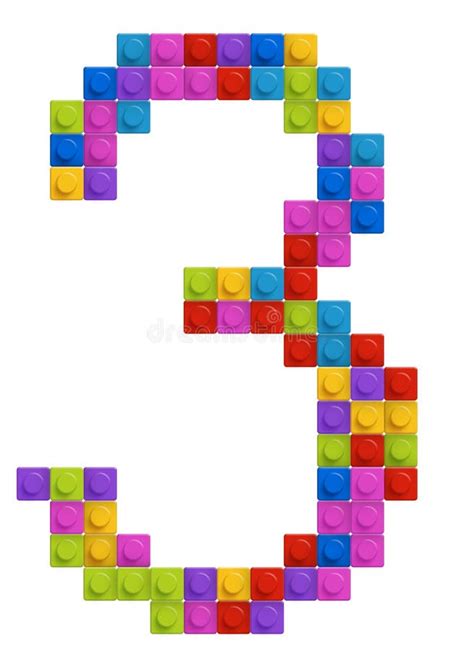 D Lego Block Font Design Stock Illustration Illustration Of Colors