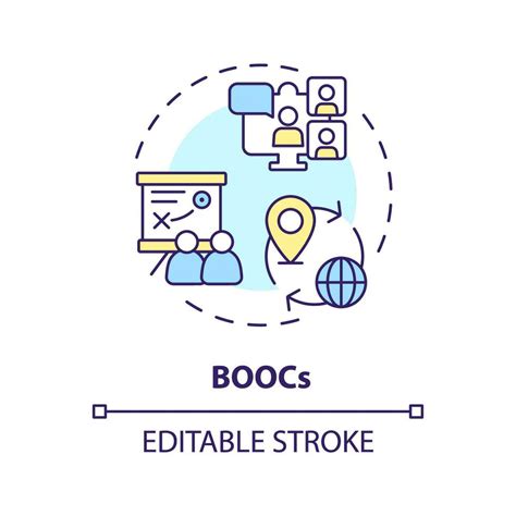 2d Editable Multicolor Icono Boocs Concepto Sencillo Aislado Vector