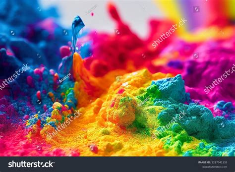 무지개 색 페인트 스플래시 배경 배경 스톡 일러스트 2217041133 Shutterstock