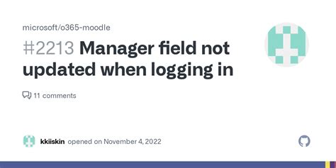 Manager Field Not Updated When Logging In · Issue 2213 · Microsoft