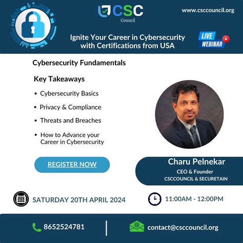 Csc Council On Linkedin Csccouncil Cybersecurity Fundamentals Webinar Career Onlinewebinar