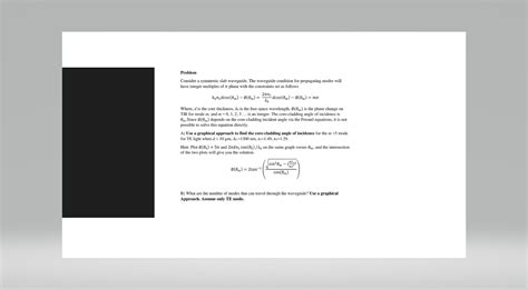 Solved Problem Consider A Symmetric Slab Waveguide The