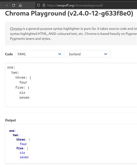 Chroma Yaml Indentation Sometimes Doubled · Issue 10692 · Gohugoio