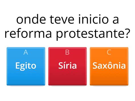 Reforma Protestante Cuestionario