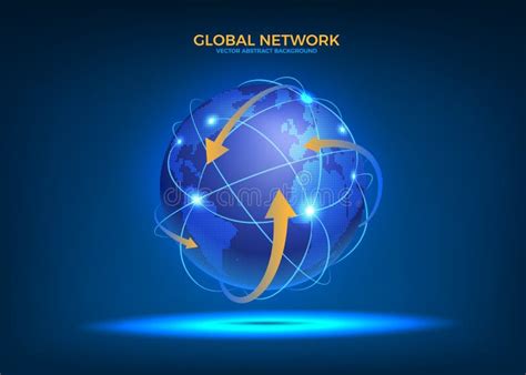 World Globe Global Network Map Internet Connect Technology Satellite Earth Travel Planet And