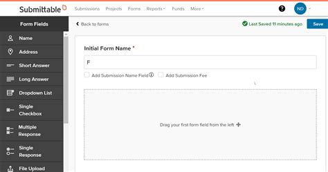build a form submittable