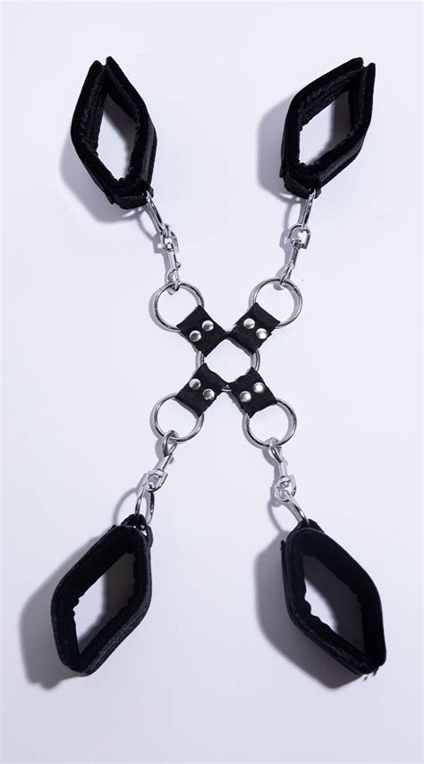 Piece Hogtie Set Black Sex Handcuffs Yandy Com