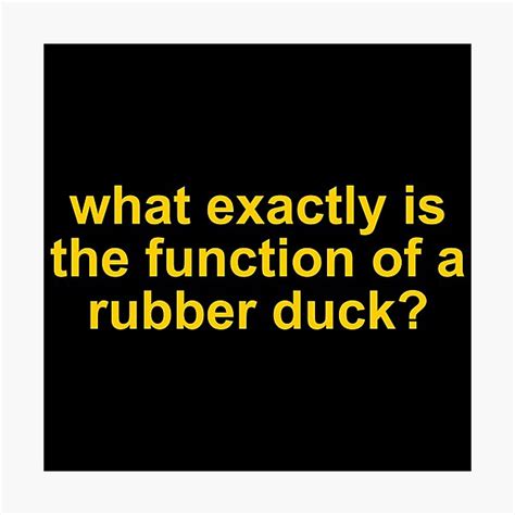 What Exactly Is The Function Of A Rubber Duck Photographic Print For