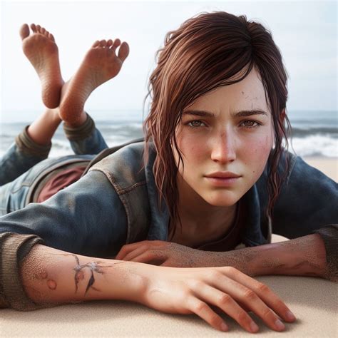 Ai Ellie The Last Of Us Feet On The Beach By Skielled On Deviantart