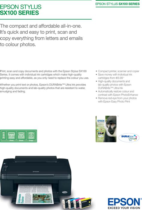 Epson Stylus Printer Sx Users Manual Sx Branded Pdf