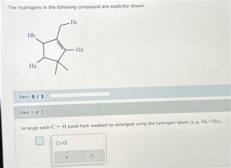 Solved The Hydrogens In The Following Compound Are Chegg Com