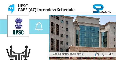 UPSC CAPF AC Interview Schedule