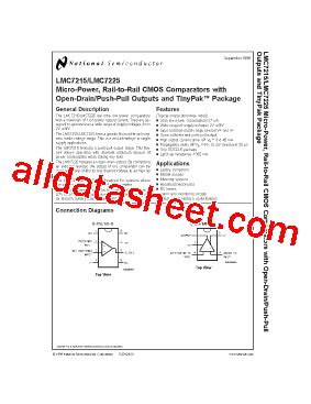 LMC7215 Datasheet PDF National Semiconductor TI