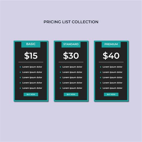 Premium Vector Pricing Table Template Design Of Website Premium Vector