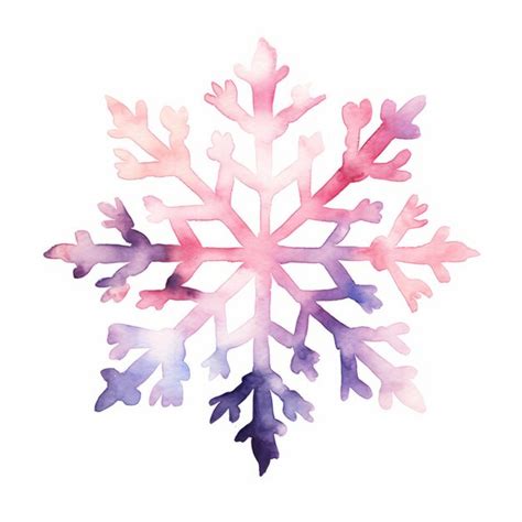 Premium Photo Symmetrical Delicacy Pastel Snowflake In Watercolor Style
