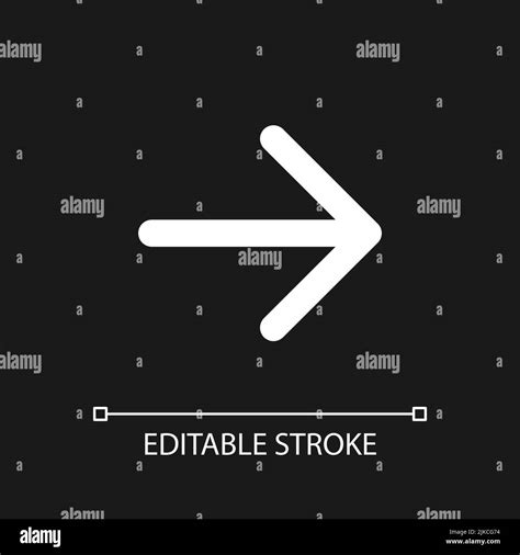 Rightwards Arrow Pixel Perfect White Linear Ui Icon For Dark Theme Stock Vector Image And Art Alamy