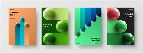 현대 전단지 벡터 디자인 컨셉 컬렉션 격리 된 3d 공은 커버 레이아웃 구성을 책 A4 용지에 대한 스톡 벡터 아트 및 기타 이미지 A4 용지 개념 개체 그룹