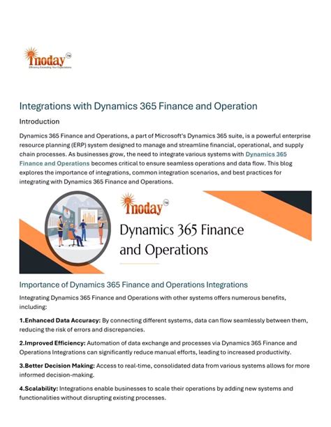 Ppt Integrations With Dynamics 365 Finance And Operation Powerpoint Presentation Id 13376198