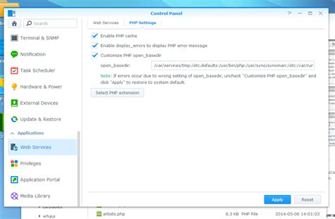 access synology shared folder from php stack overflow