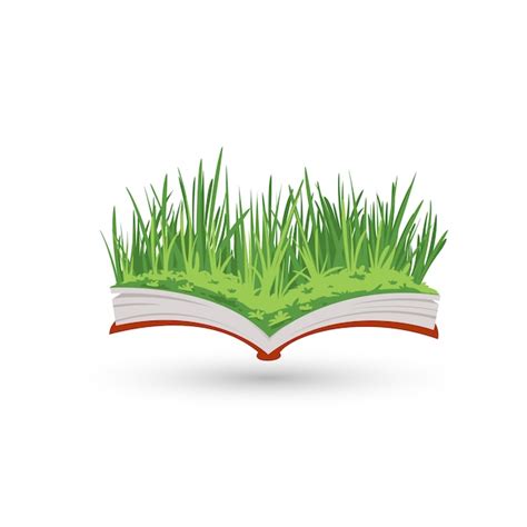 Premium Vector The Grass Garden In The Book